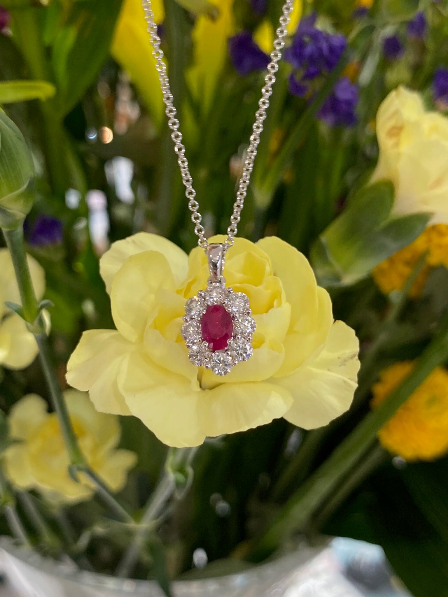 The Beloved Ruby and Diamond Signature Necklace